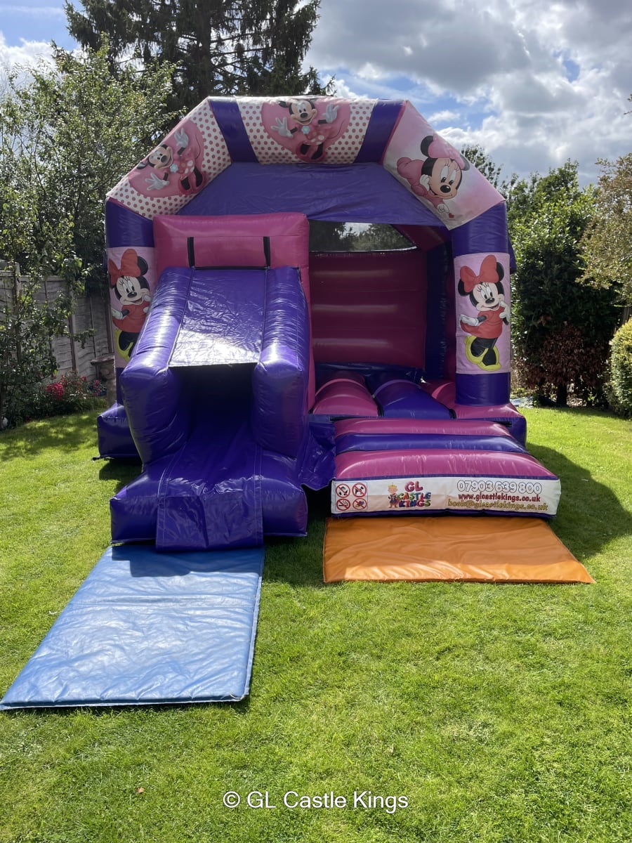 15x12ft Minnie Mouse Bouncy Castle & Slide Combi - Bouncy Castle, Soft ...