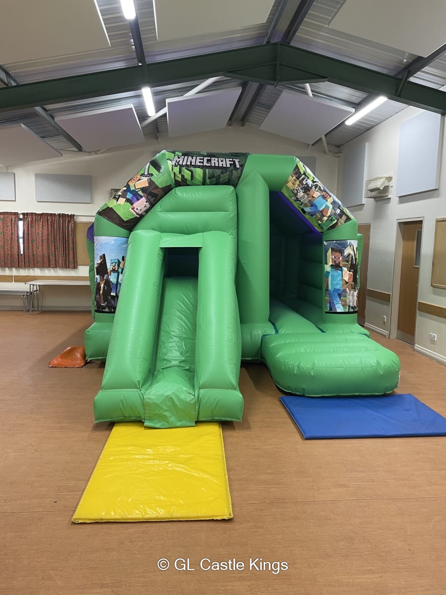 16x12ft Minecraft Bouncy Castle & Slide Combi - Bouncy Castle, Soft ...